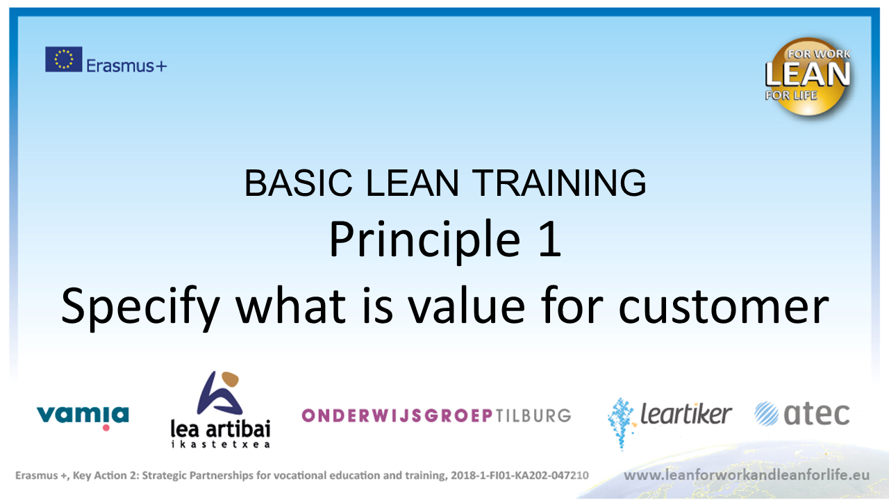 Teachers manual – LEAN FOR WORK AND LEAN FOR LIFE